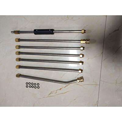 跨境 高压清洗机延长杆套装1/4英寸快速连接不锈钢加长杆4000psi