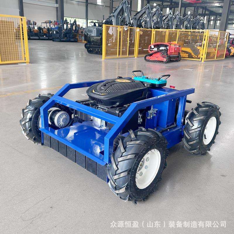 Remote lawn mower遥控式汽油小型割草机 除草机生产工厂众源
