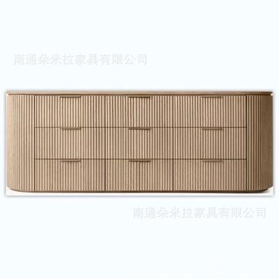 RH美式简约客厅家具实木电视柜斗柜餐边收纳柜外贸出口门厅玄关柜