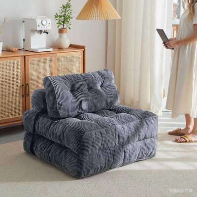Compressedsofa真空压缩沙发床可躺可睡人可折叠灯芯绒魔块沙发