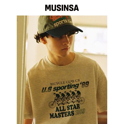 CONICHIWA BONJOUR US SPORTING TEE（燕麦色）韩国官网直邮进口