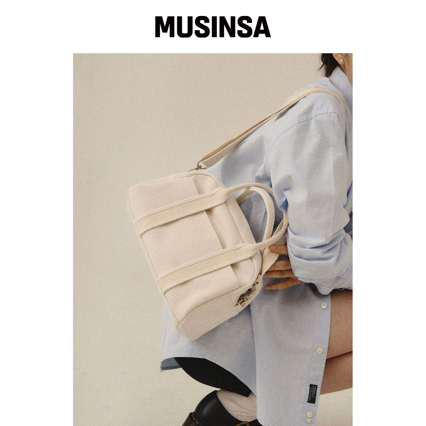NEUE 帆布保龄球瓶_奶油色 MUSINSA韩国官网直邮进口