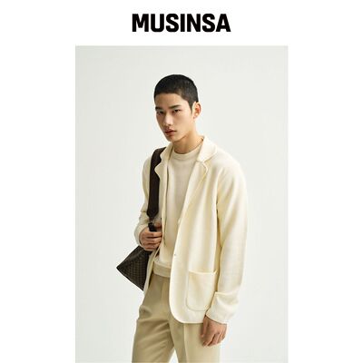 IOLO HERRINGBONE 针织夹克_IVORY韩国官网直邮进口MUSINSA