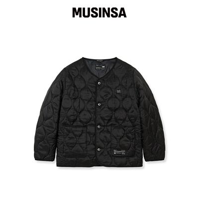 BROWNBREATH TAG QUILTED JACKET - 黑色 MUSINS韩国官网直邮进口