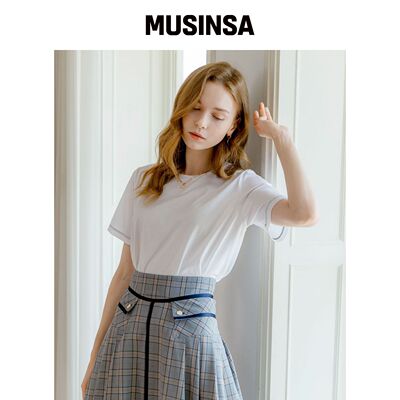 DE PERI MERA 팬子闪亮T恤（白色） MUSINSA韩国官网直邮进口
