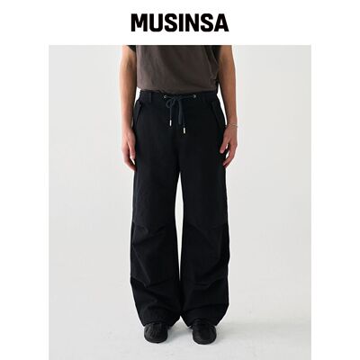 NOUN 水洗拼接裤（黑色）韩国官网直邮进口MUSINSA
