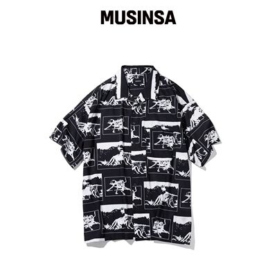 MASSNOUN ANT 背带裤 半袖 hawaiian衬衫 MSHST0韩国官网直邮进口