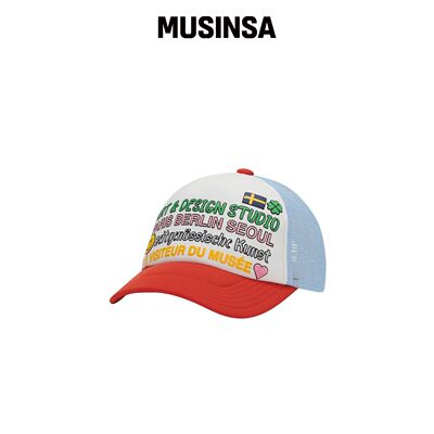 THEMUSEUMVISITOR COLOR TYPO 5 PANEL 网眼帽 (韩国官网直邮进口