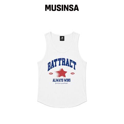 BATTRACT BART WING STAR 无袖 WHITE韩国官网直邮进口MUSINSA