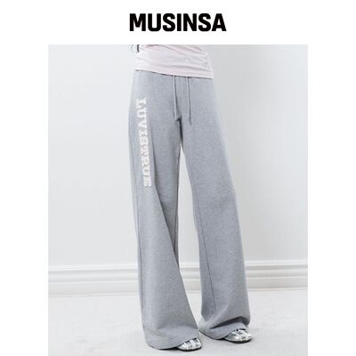 LUVISTRUE RL PATCH BOOTCUT PANTS(灰色) MUSIN韩国官网直邮进口