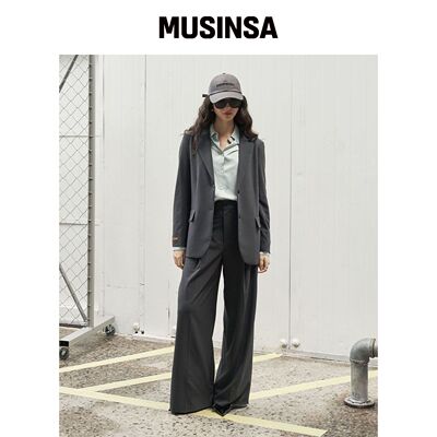 320SHOWROOM 基础半宽松夹克炭灰色韩国官网直邮进口MUSINSA