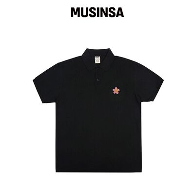 GRAVER [UNISEX]粉色花点刺绣短袖T恤_VLACK MUS韩国官网直邮进口