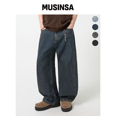 TRILLION 侧边面板弯曲牛仔裤_4色韩国官网直邮进口