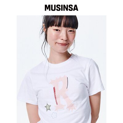 RUNNINGHIGH 贴布LOGO H/S T恤 [WHITE]韩国官网直邮进口MUSINSA