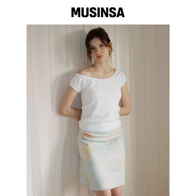 108POUND 单肩露肩上衣_象牙白 MUSINSA韩国官网直邮进口