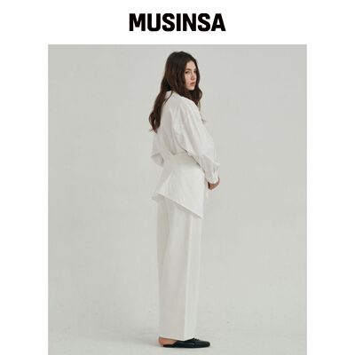 LOSSYROW Calm line 半宽牛仔白色韩国官网直邮进口MUSINSA