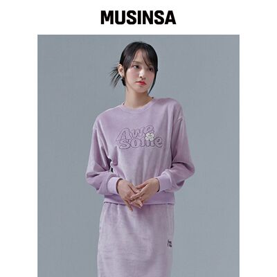 CHASECULT 女性绒面刺绣卫衣-CFRG5174D0T韩国官网直邮进口