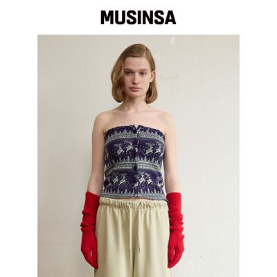 FUNFROMFUN 北欧扣子胸衣，紫色 MUSINSA韩国直邮官方正品