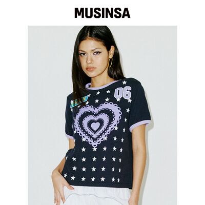 NYXX STAR RINGER TEE 海军蓝 MUSINSA韩国直邮官方正品
