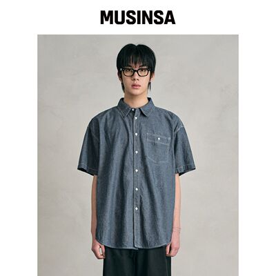 DECET Chambray Over Short Shirt DCSH012Blue 韩国官网直邮进口