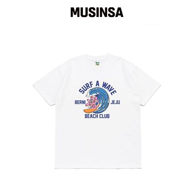 BERNI JEJU BERNI SURF WAVE 半高领T恤 (WHITE)韩国官网直邮进口