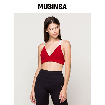 INJIACTIVE TRIANGLE BRA ISABELLE RED MUSINSA韩国官网直邮进口