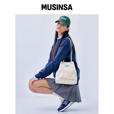 MACNI CORDUROY STRING BAG_IVORY韩国官网直邮进口MUSINSA