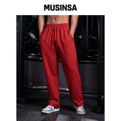 PHYSICAL GARMENTS P4031 绑带直筒短裤 [红色]韩国官网直邮进口