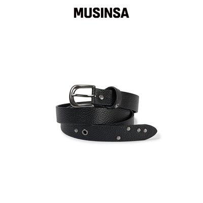 ETCE STUD LEATHER BELT (黑色) MUSINSA韩国官网直邮进口