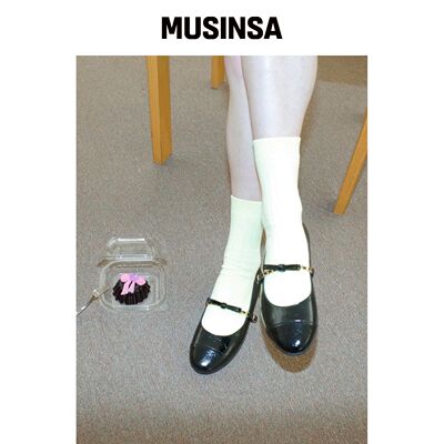 LEVASE 例如) jenny chain flat-black 2cm MUSI韩国官网直邮进口