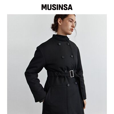 PUBLICKA X ISLA 大衣 黑色韩国官网直邮进口MUSINSA