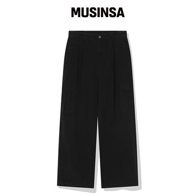 BEENTRILL 必备斜纹棉工装裤(黑色) MUSINSA韩国官网直邮进口