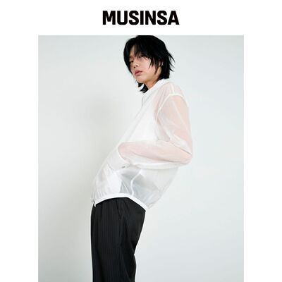 DUSTYWHITE 白色雾霭拉链衬衫韩国官网直邮进口MUSINSA