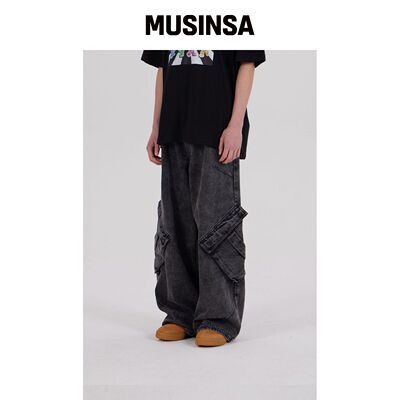 DYSFUNCT 斜口大口袋牛仔裤 MUSINSA韩国直邮官方正品