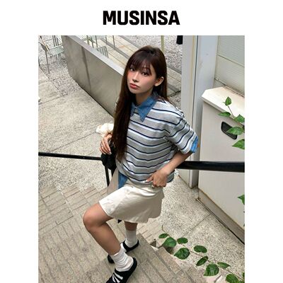 LOOKAST JEN STRIPE T恤 / JEN STRIPE T-SHIRT_韩国官网直邮进口