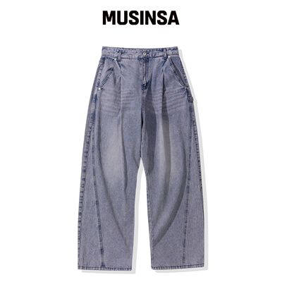 CGP 超宽松牛仔裤子_水洗粉色 MUSINSA韩国官网直邮进口