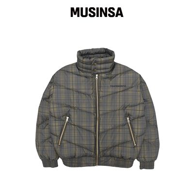 THEMUSEUMVISITOR CHECK DUCK羽绒服（卡其色）韩国官网直邮进口