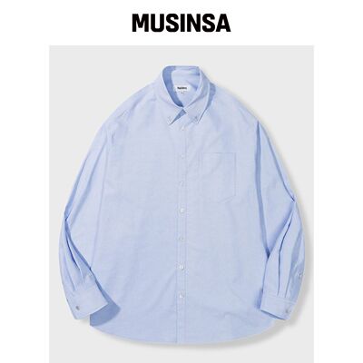 FIELDERS 牛津纽扣领衬衫淡蓝色 MUSINSA韩国官网直邮进口