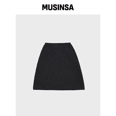 KOOKEESEE AND DOT 中长裙_黑色 MUSINSA韩国直邮官方正品