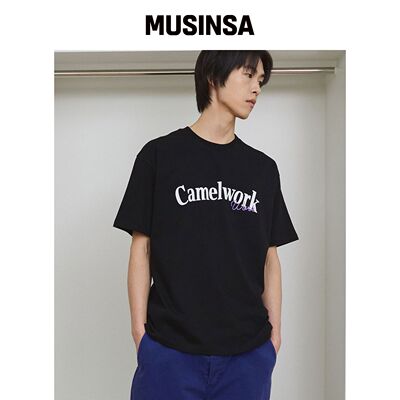 CAMEL WORK 圆领CALY短袖T恤（黑色） MUSINSA韩国官网直邮进口