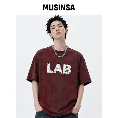 CREAM SODA LAB 스머지 LAB 短袖T恤 红酒色韩国官网直邮进口