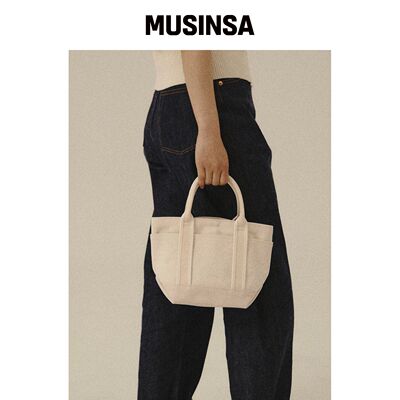 NEUE 帆布迷你托特包_奶油色 MUSINSA韩国官网直邮进口