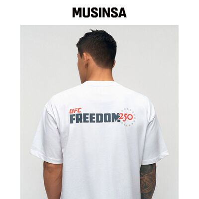 UFC SPORT UFC FREEDOM 250 宽松版短袖T恤米白 韩国官网直邮进口