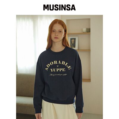 YUPPE ADORABLE卫衣_海军蓝韩国官网直邮进口MUSINSA