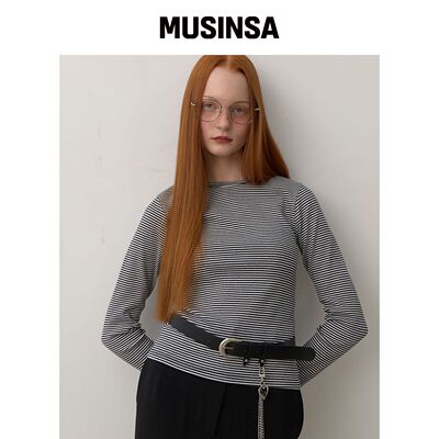 320SHOWROOM Noah Stitch Stripe Tee 海军蓝 MU韩国官网直邮进口