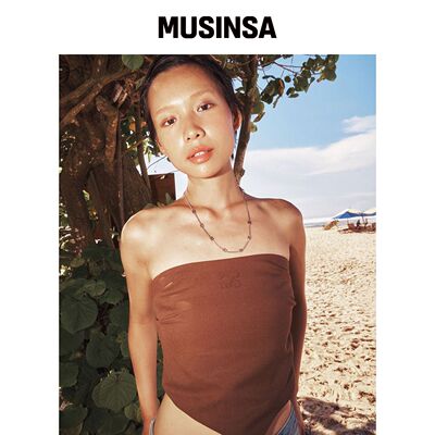 CENTAUR.KR DIY SAND TUBE TOP_棕色 MUSINSA韩国官网直邮进口
