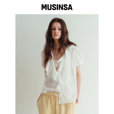 MURMURE [2次] LIEV RUFFLE 相机 blouse_Liev B韩国官网直邮进口