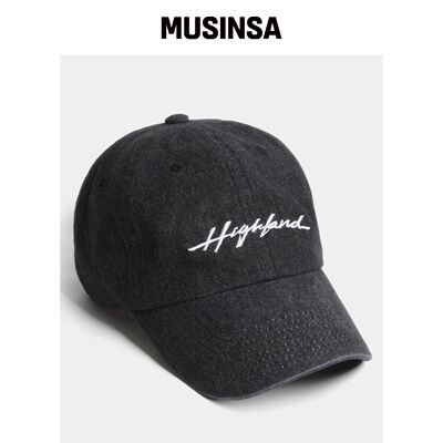 PLATEAU 牛仔棒球帽 HIGHLAND DENIM CAP BLACK 韩国官网直邮进口