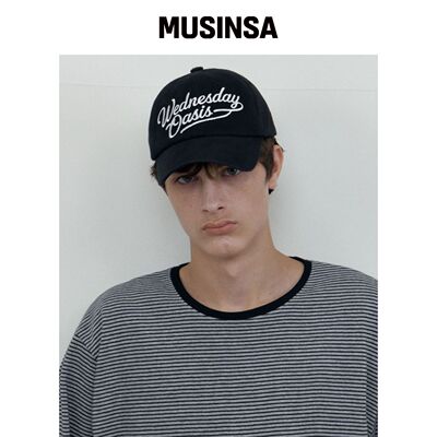 WEDNESDAY OASIS OASIS LETTERING 水洗棒球帽_B韩国官网直邮进口