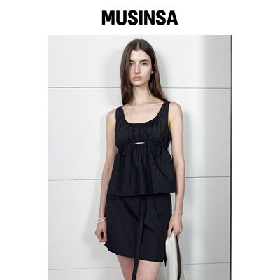 PUBLICKA X VALENTINA TOP 黑色韩国官网直邮进口MUSINSA